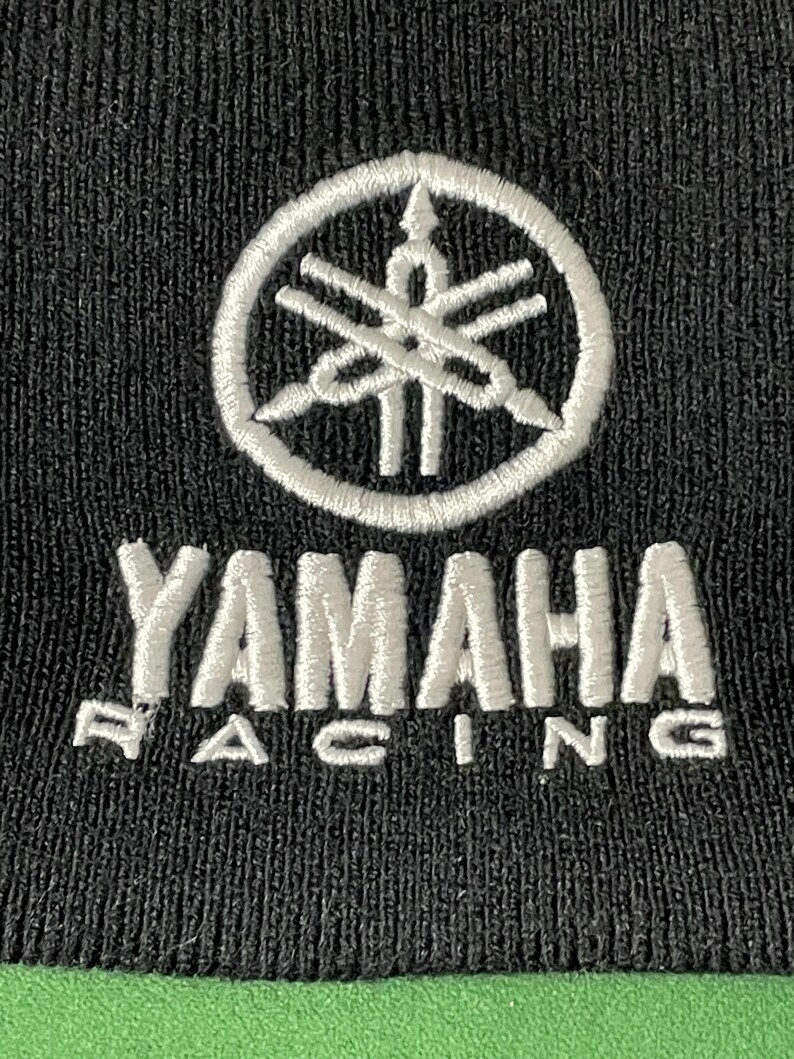Vintage Y2K Yamaha Motorsports Racing Striped Spell Out Black and Blue ...