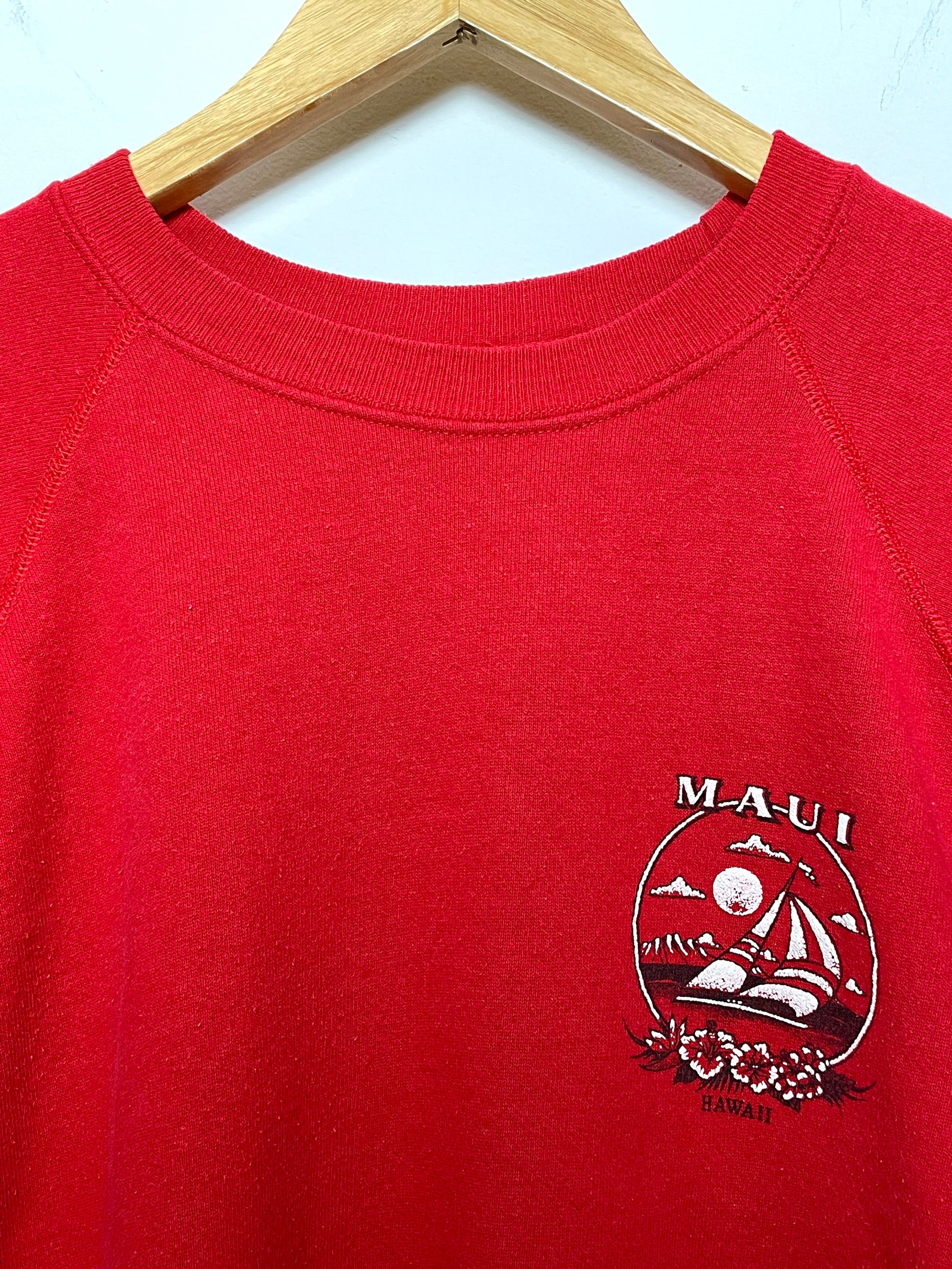 Vintage 1992 Maui Hawaii Sailing Boat Mountain Flower Graphic Puff ...