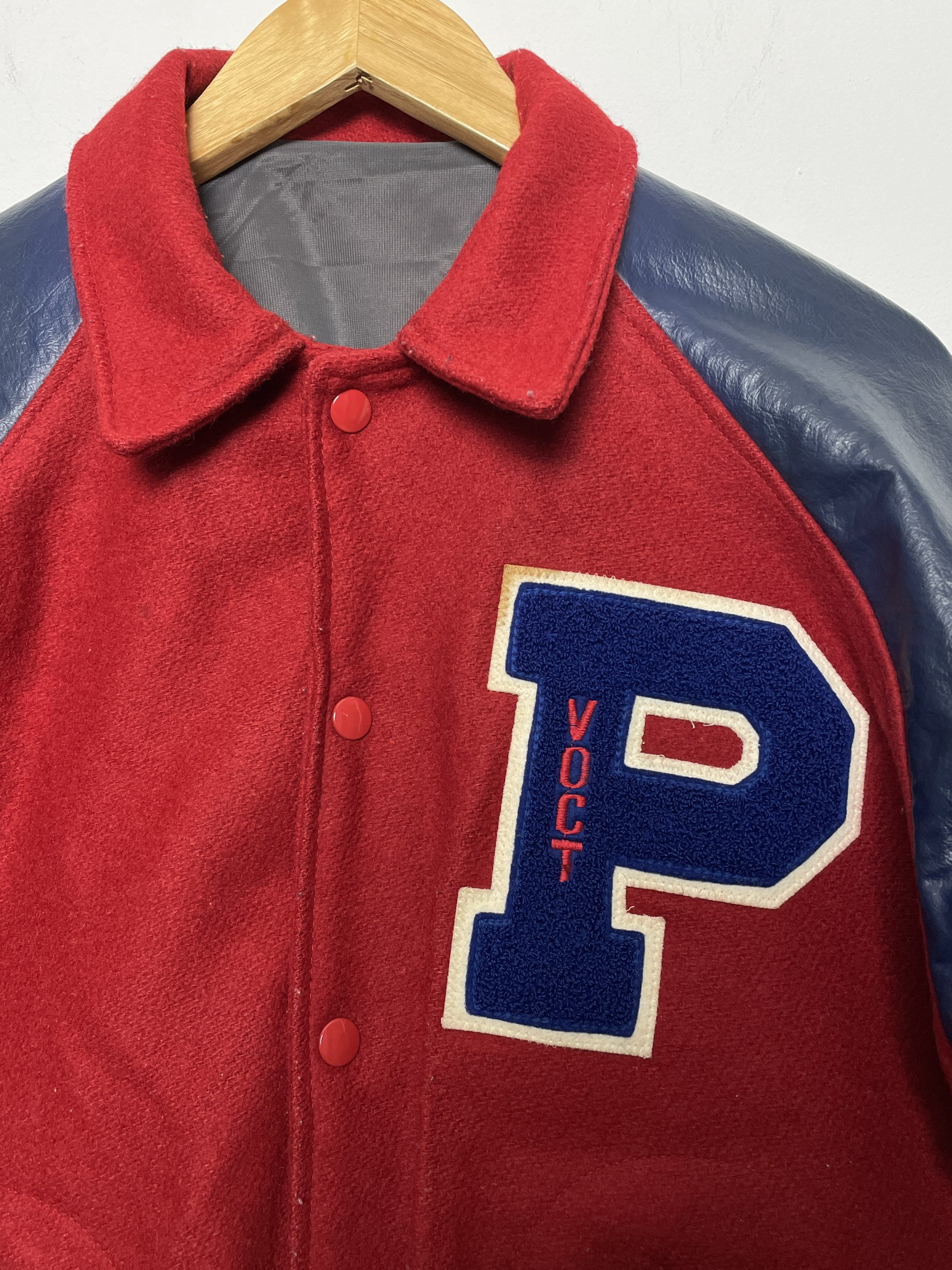 Vintage 1980s Letter P High School College Red and Blue Varsity ...