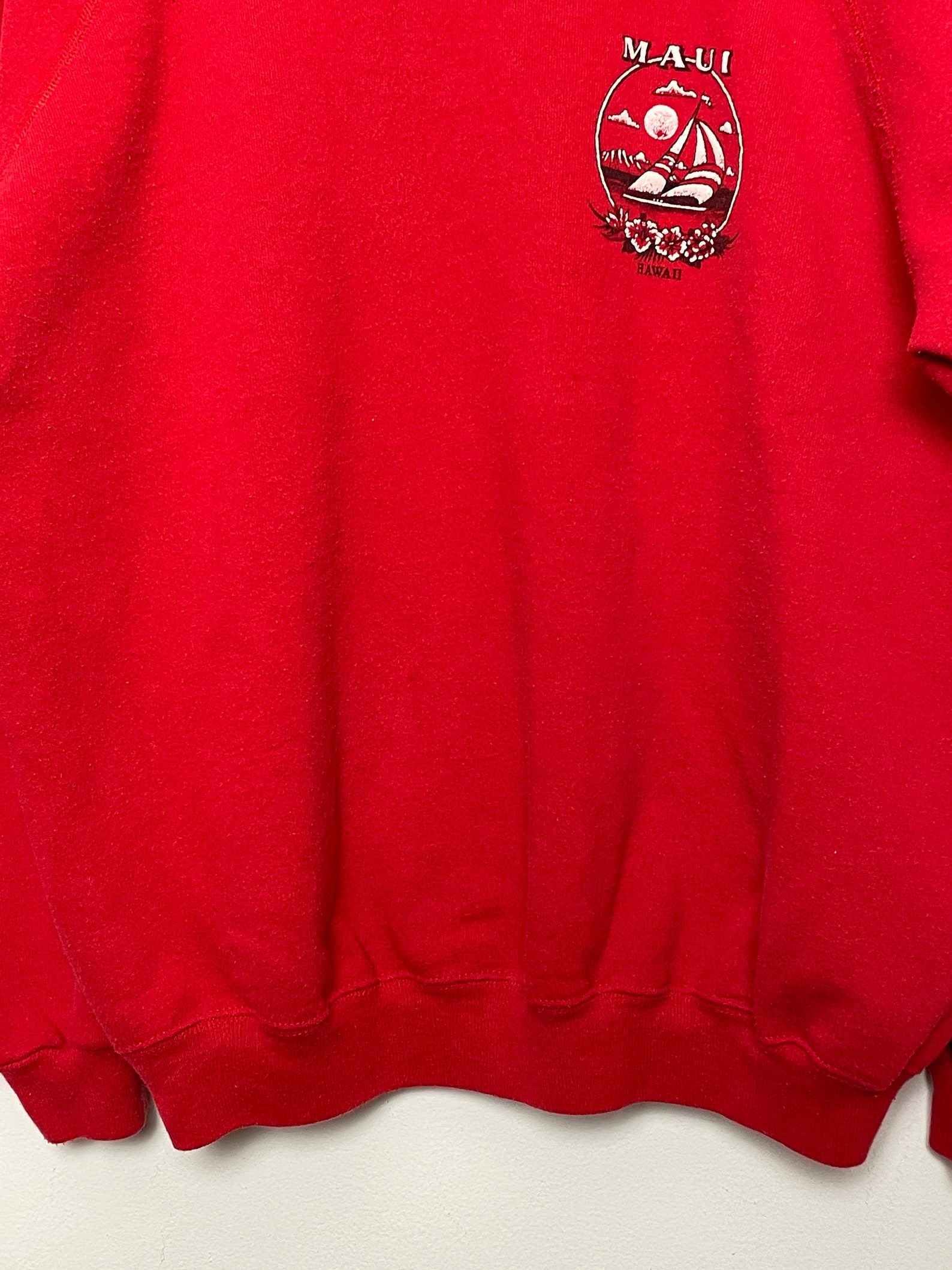 Vintage 1992 Maui Hawaii Sailing Boat Mountain Flower Graphic Puff ...