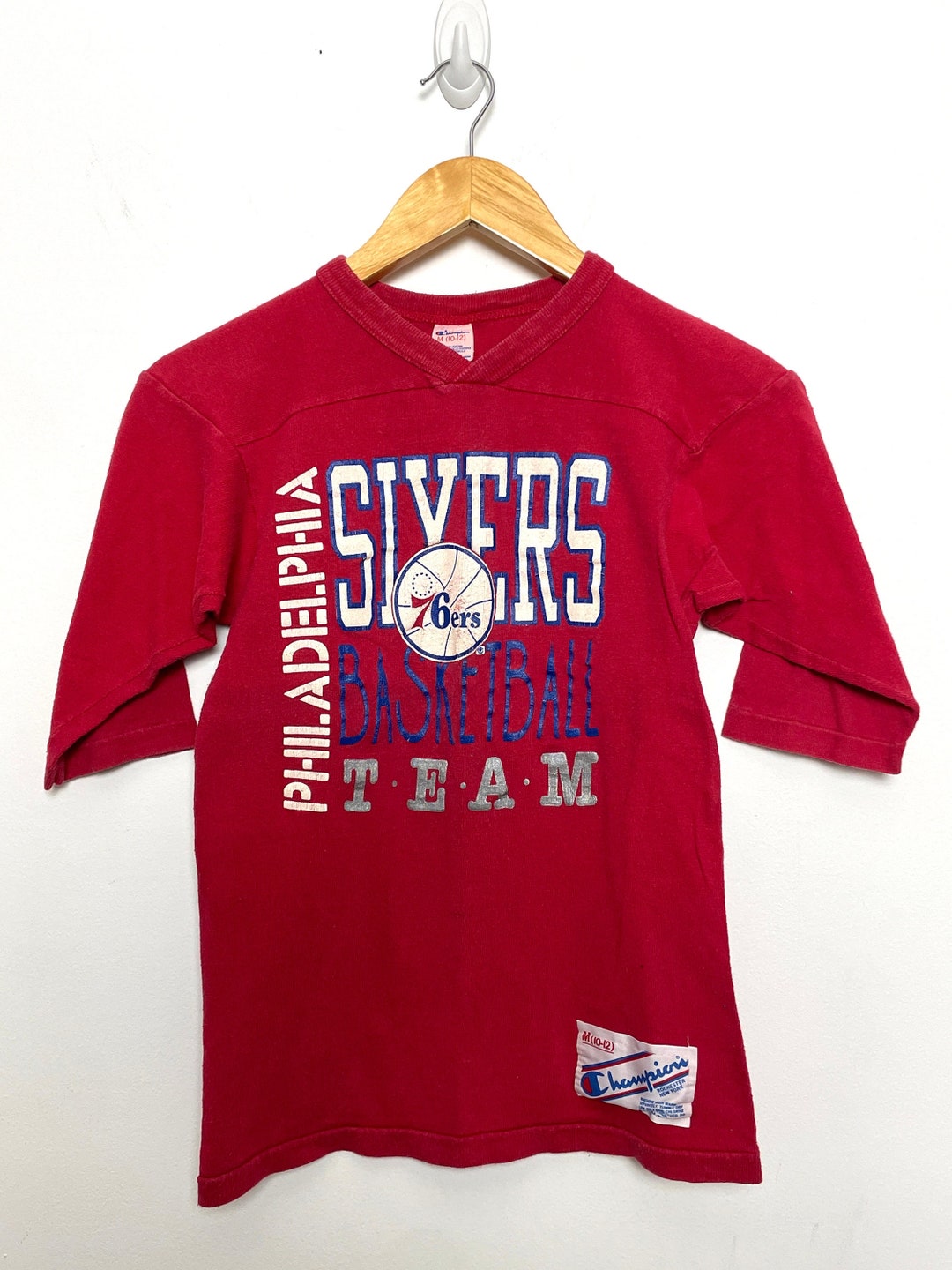 Vintage 1970s Champion Philadelphia 76ers NBA Basketball Made in USA ...