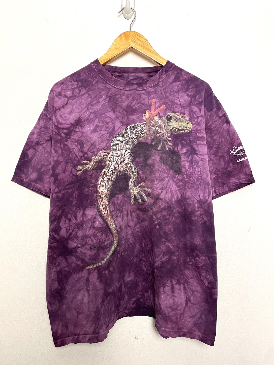 Vintage Gecko Lizard Graphic Lancaster Pennsylvania Purple Dyed Tee ...