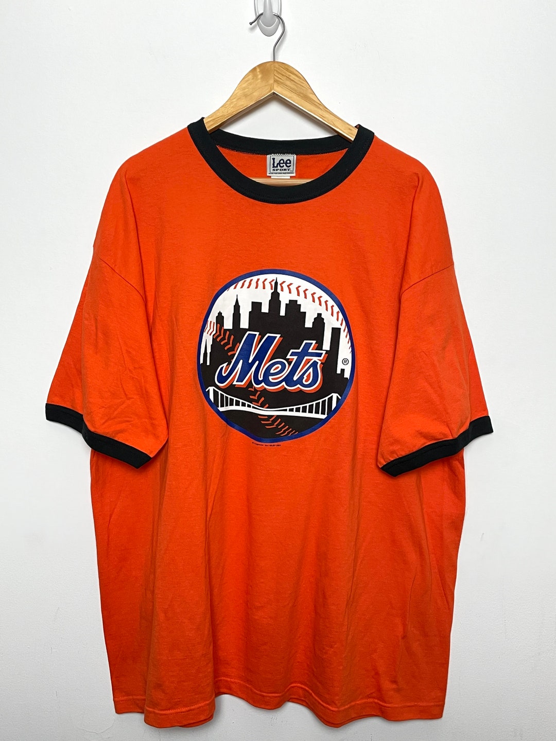 Early 2000s New York Mets MLB Baseball Graphic Ringer Tee Shirt (size ...