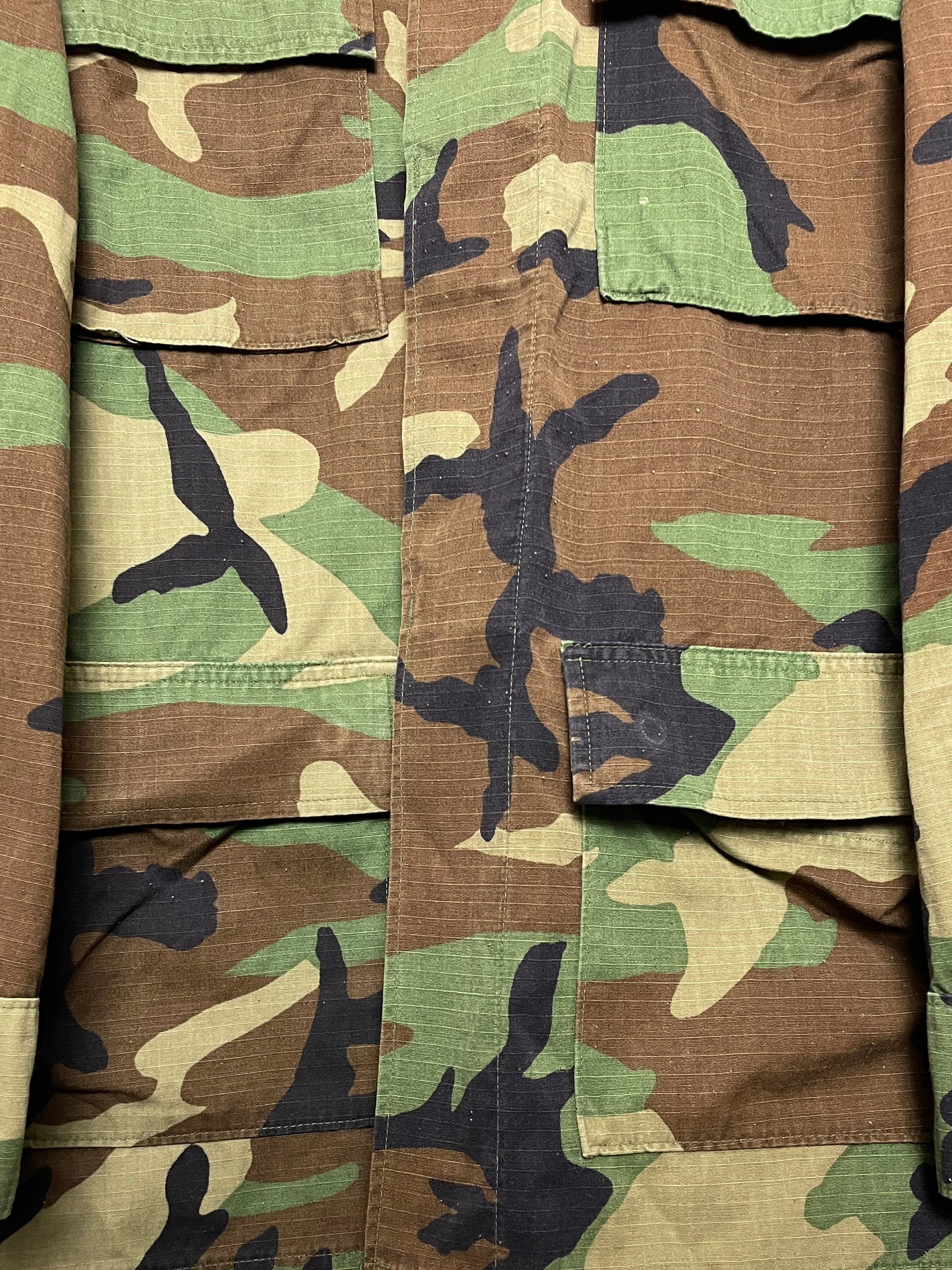 Vintage 1990s US Army Camouflage Military Button up Long - Etsy