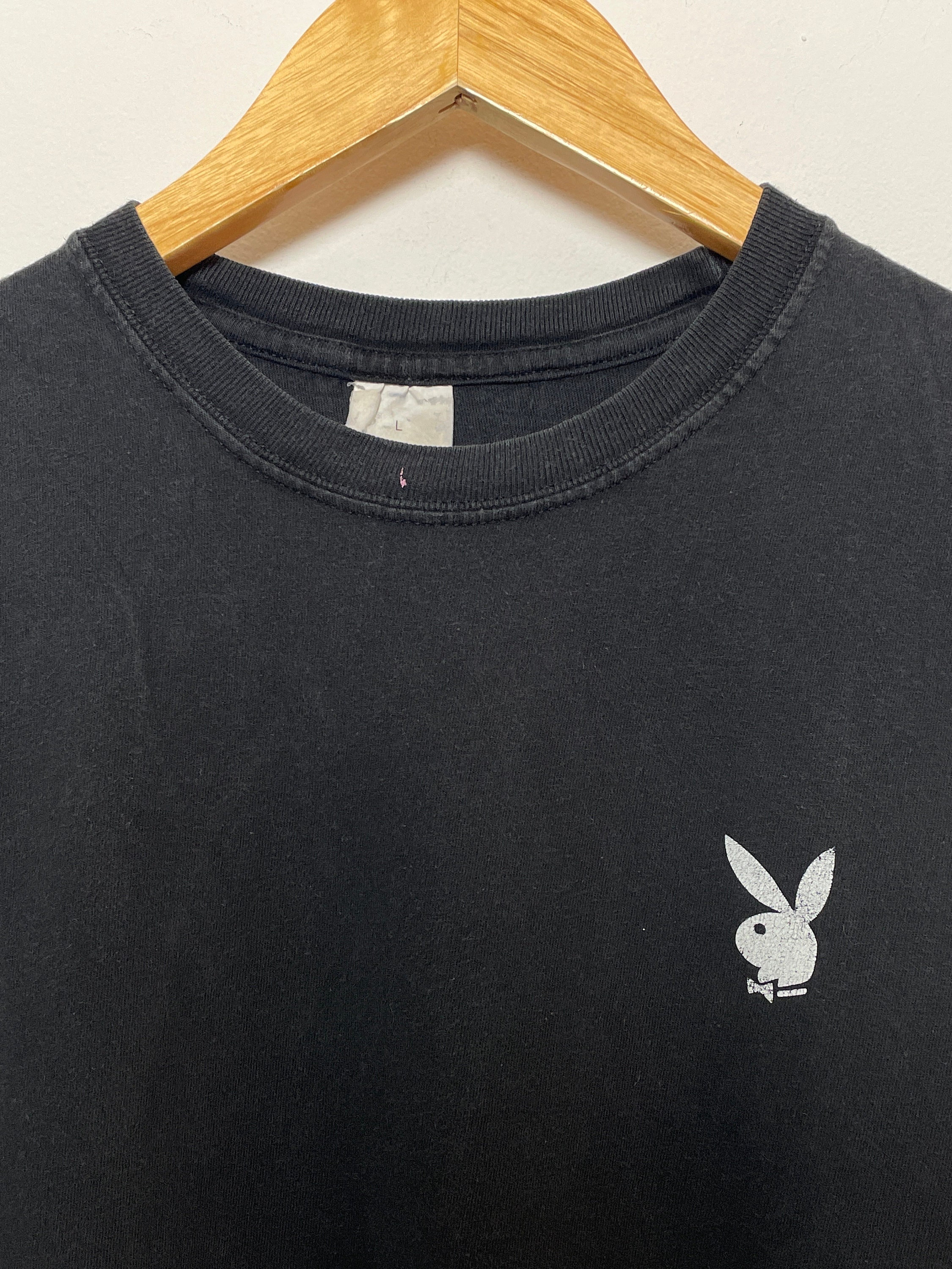 Vintage 1990s Playboy Magazine Hugh Hefner Graphic Bunny Logo Tee Shirt ...