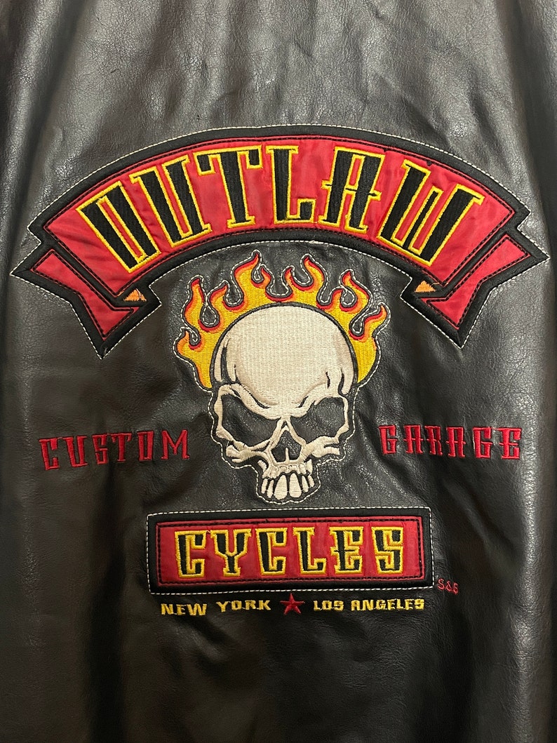 Vintage Outlaw Motorcycles custom Garage New York Los Angeles Flame ...