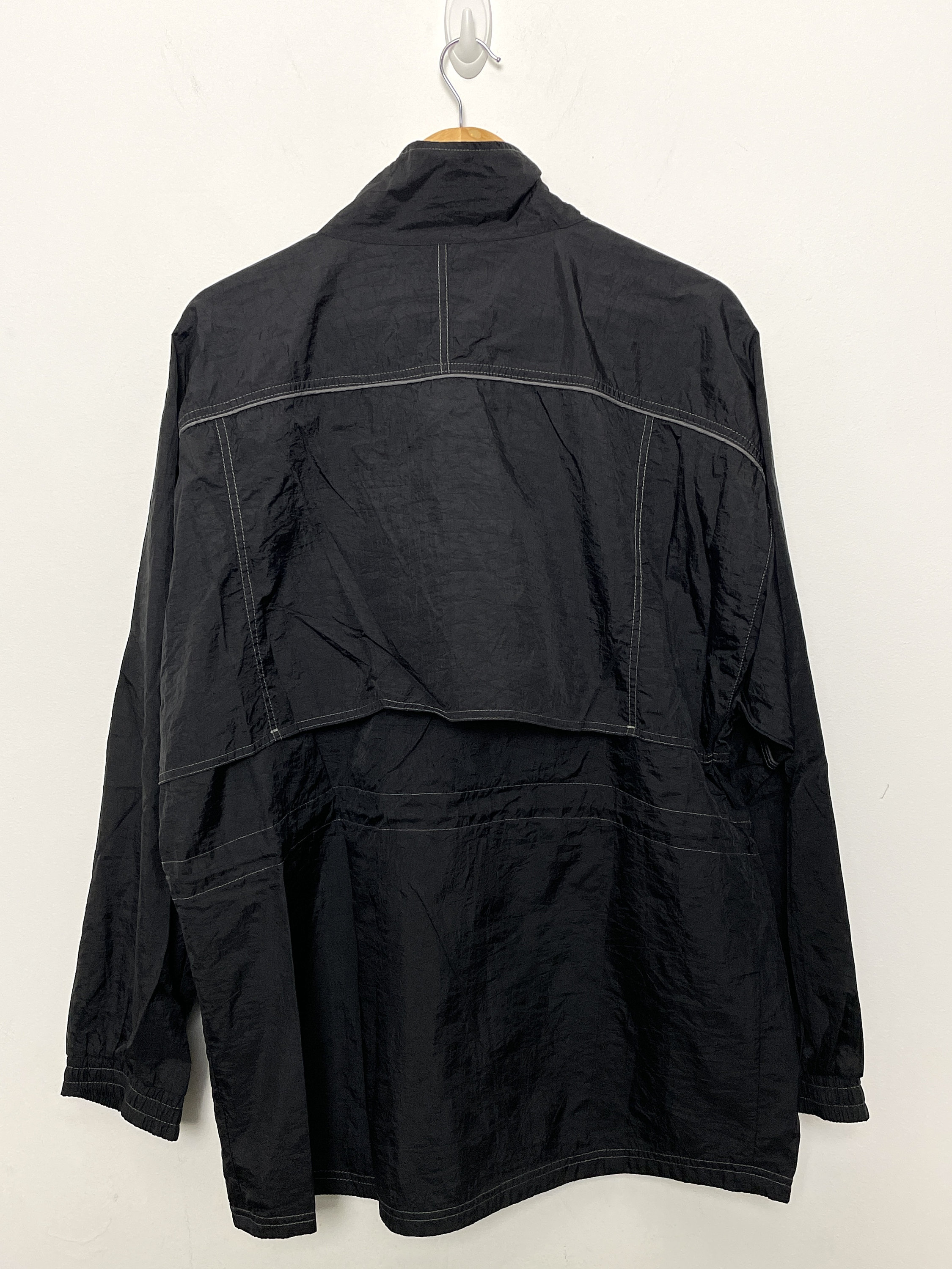 Vintage 1990s Reebok Delta Logo Zip up Drawstring Windbreaker Jacket ...