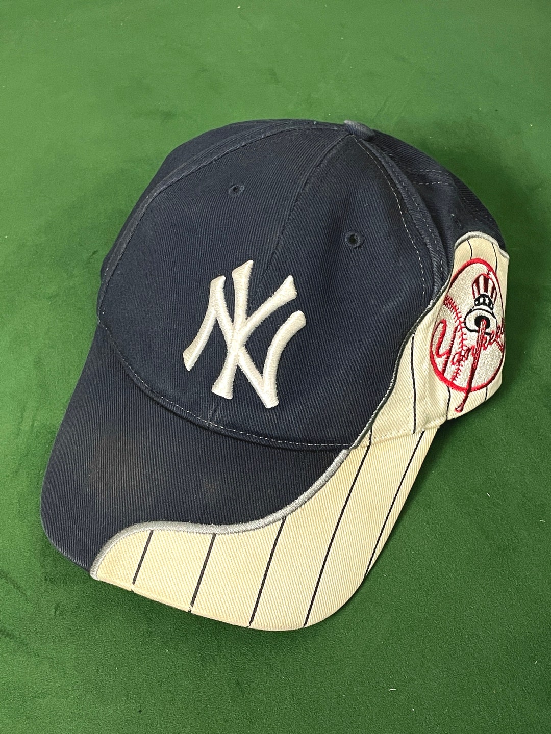 Vintage 1990s New York Yankees Pinstriped MLB Baseball Hat adjustable ...