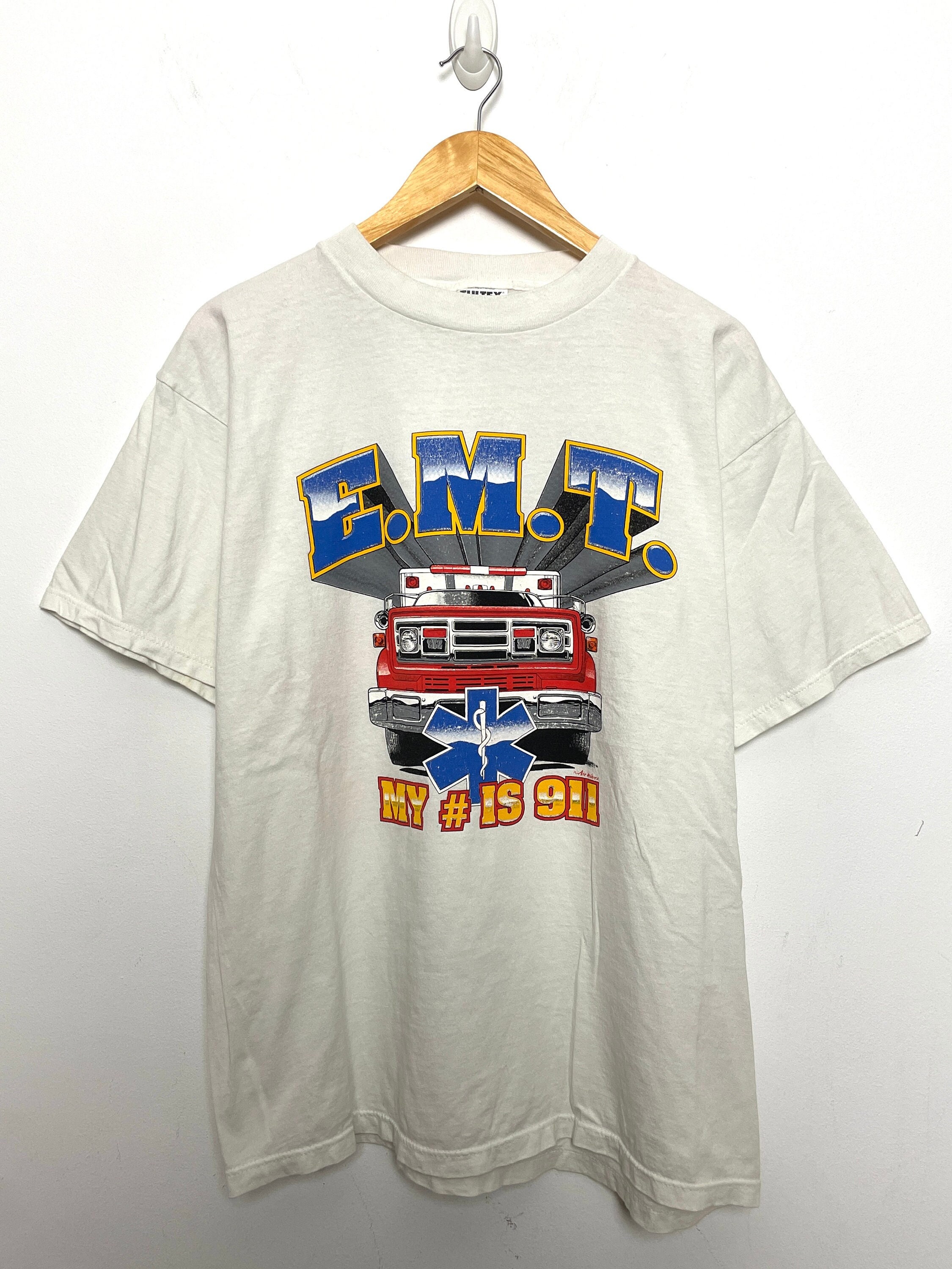 Vintage 1990s Emergency Medical Technicians EMT 911 Ambulance Spell Out ...
