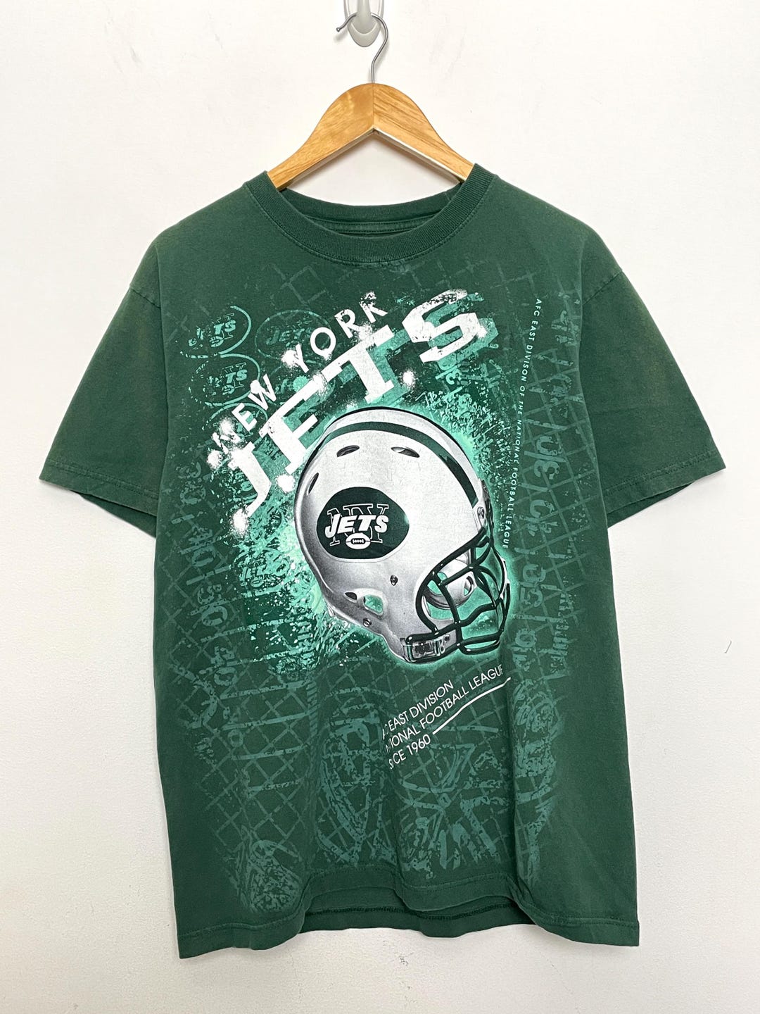 Vintage 2000s New York Jets NFL Football AFC East Spell Out Helmet ...