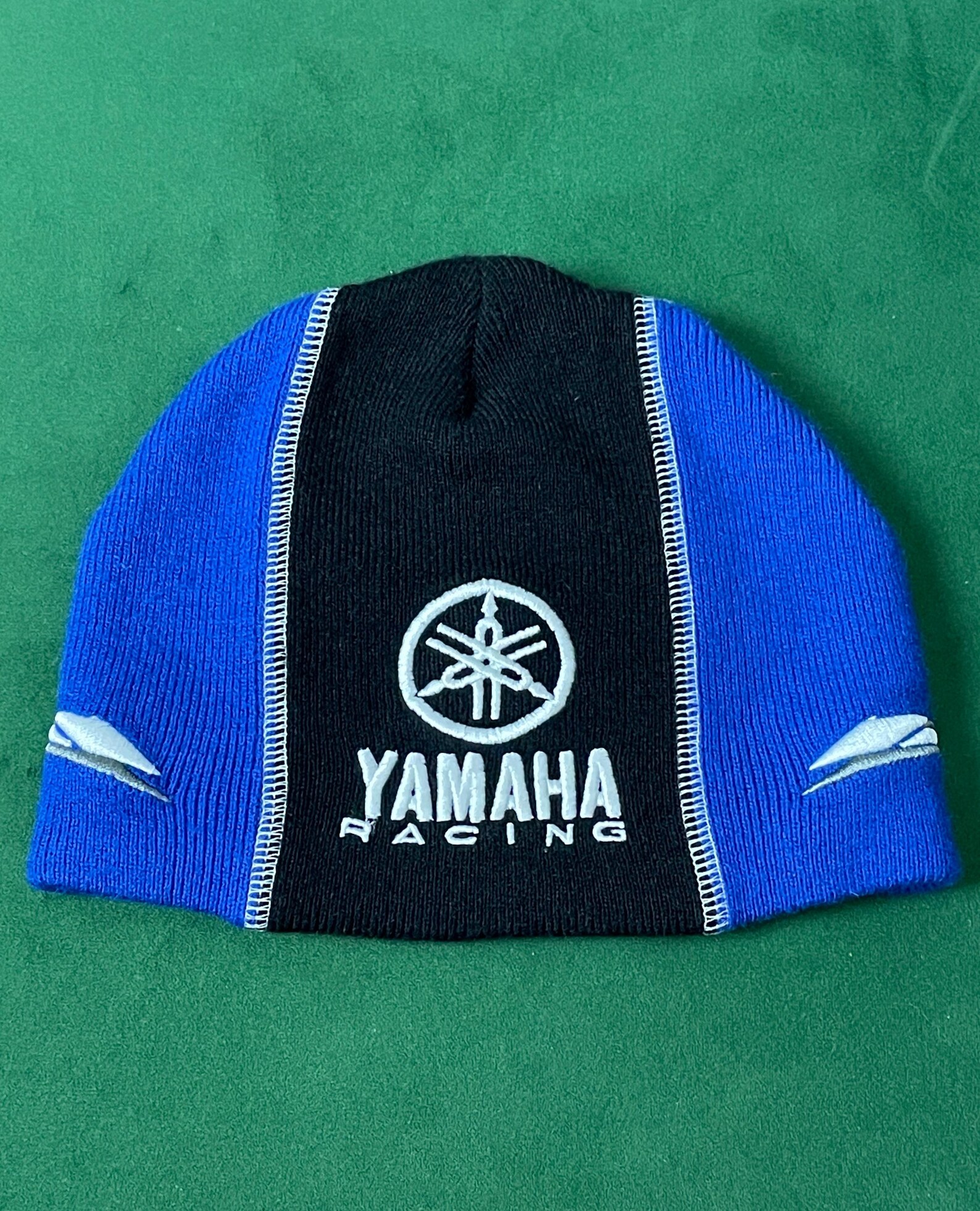 Vintage Y2K Yamaha Motorsports Racing Striped Spell Out Black and Blue ...