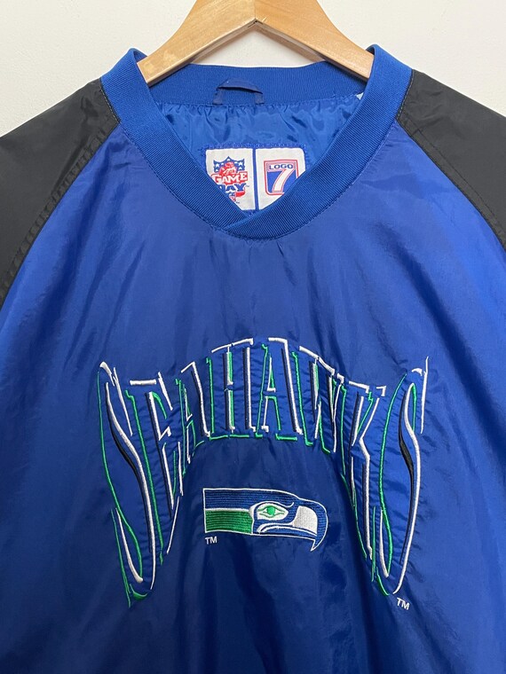 Vintage 1990s Logo 7 Seattle Seahawks NFL Football Wi… - Gem