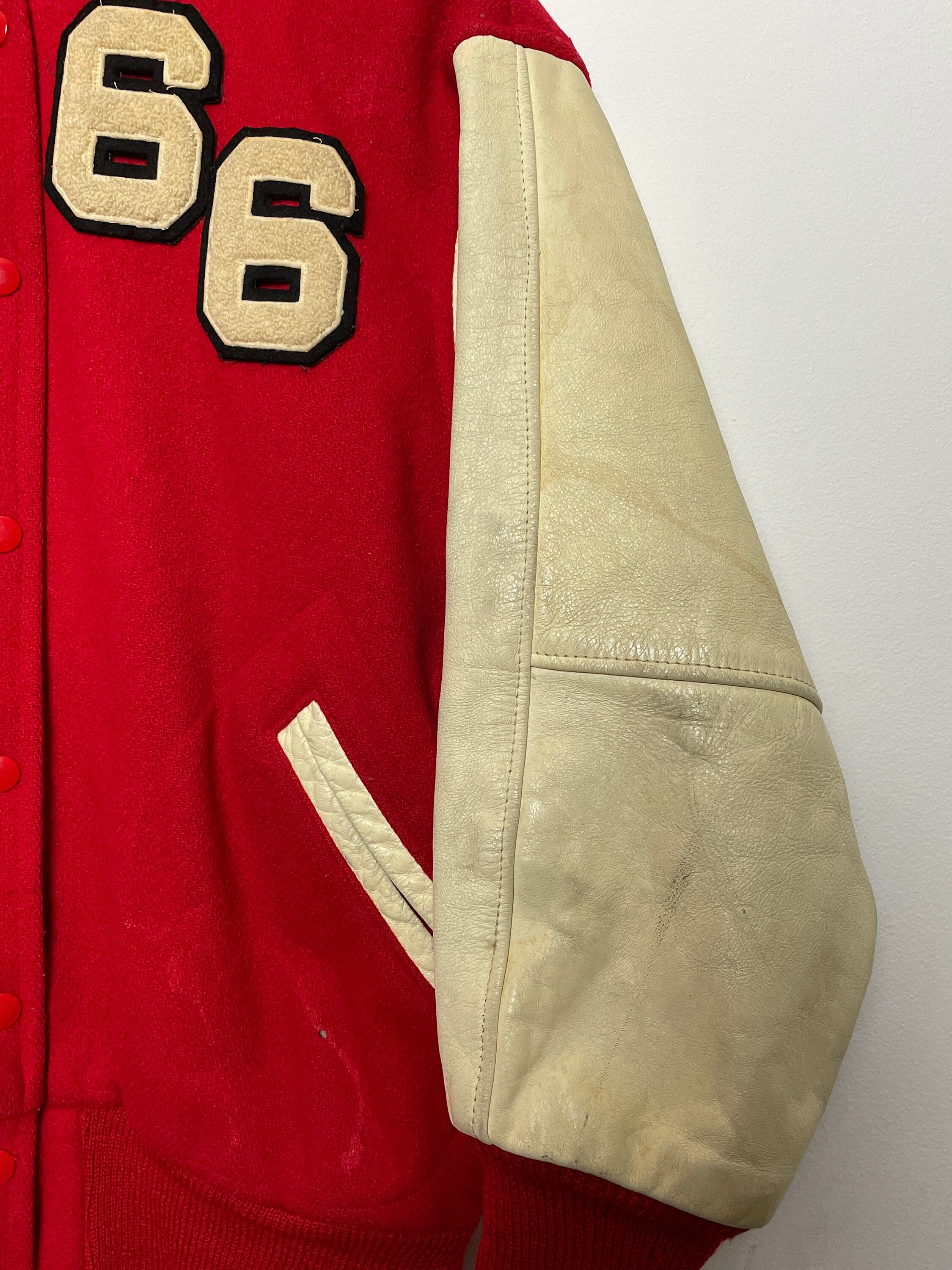Vintage 1966 Letterman Leather Varsity Jacket (fits Adult XS) - Etsy