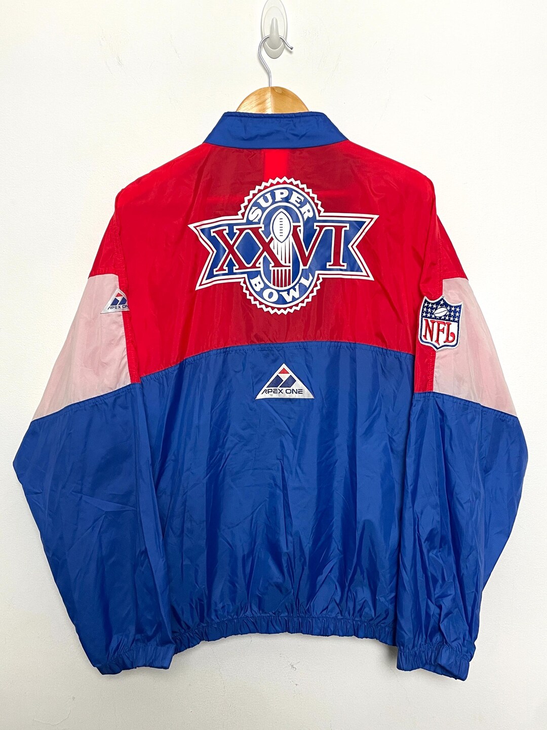 Vintage 1992 NFL Football Apex One Super Bowl XXVI (26) Red and Blue ...