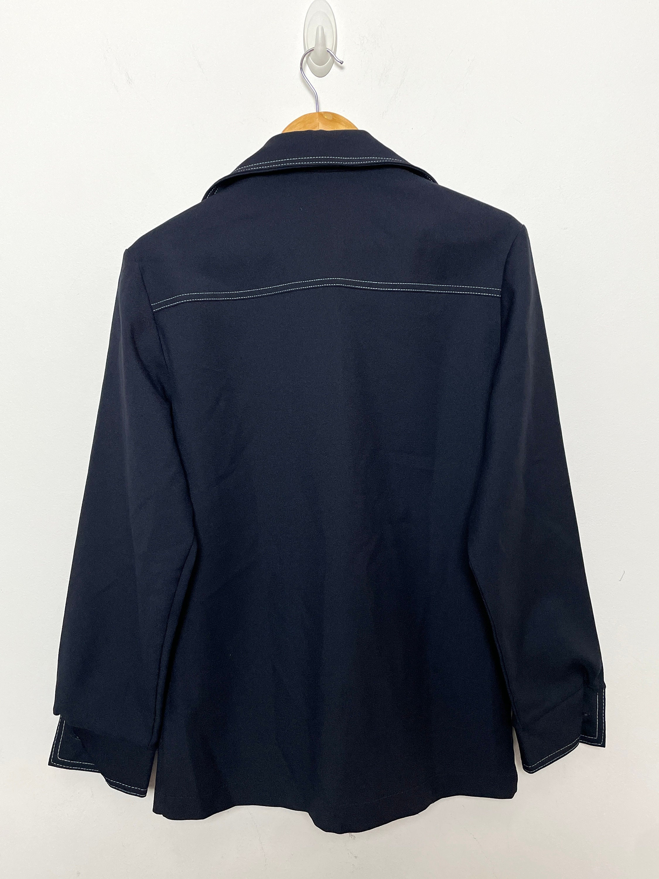 Vintage 1970s JC Penny Button up Navy Blue Multi Pocket Long - Etsy