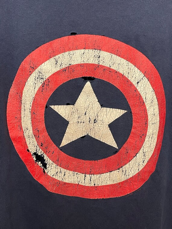 Vintage 1990s Captain America Changes Tag Shield Logo… - Gem