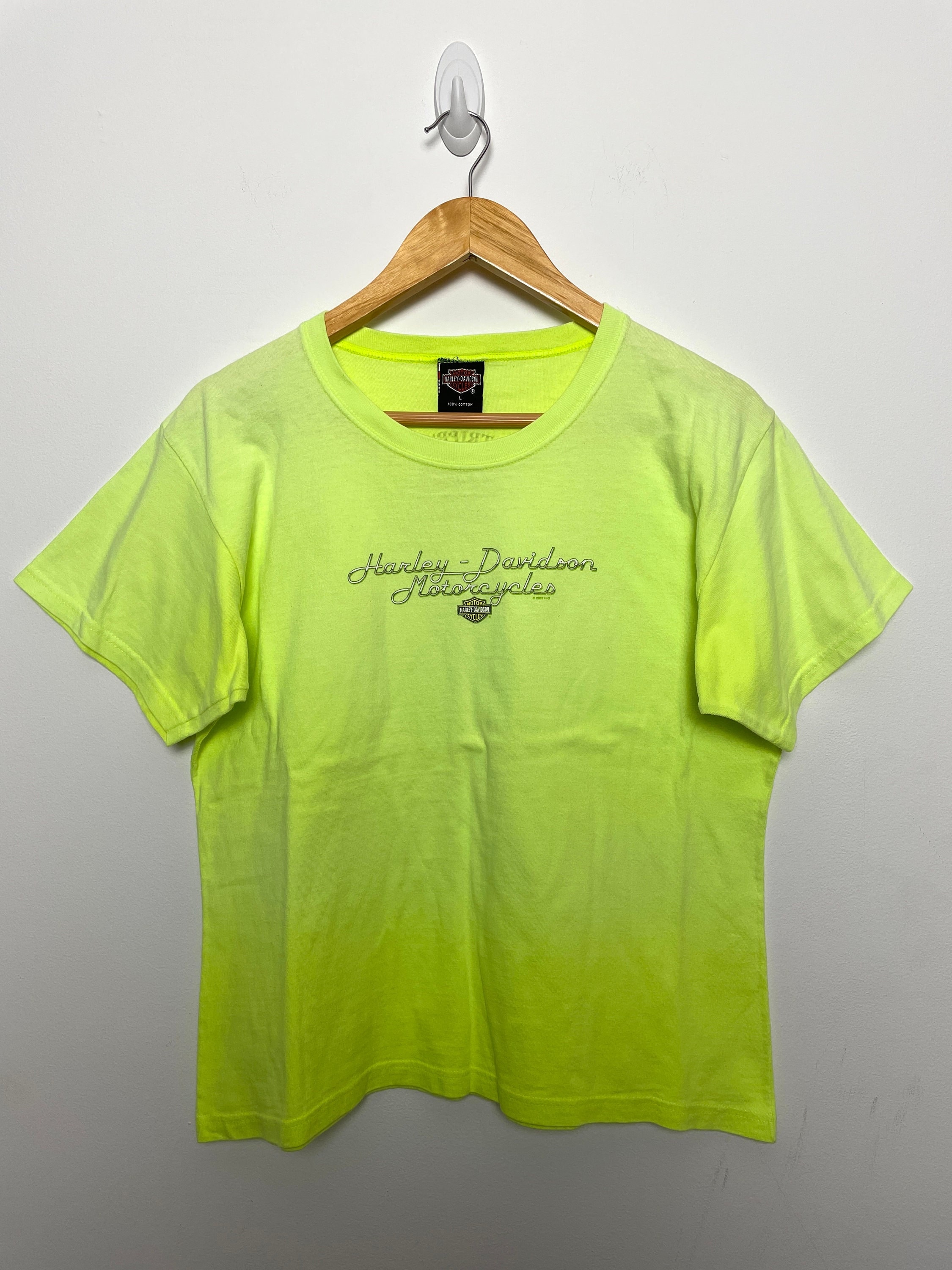 2001 Y2K Harley Davidson Motorcycles Amarillo Texas Graphic Women's Tee ...