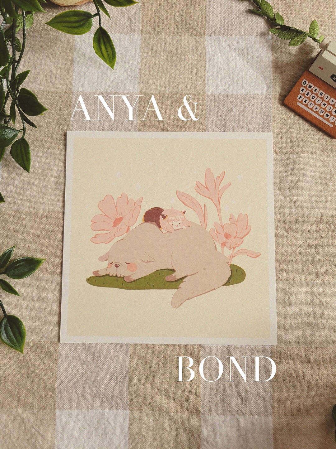 6x6 Anya Art Print | Cute Anime Wall Decor - Etsy