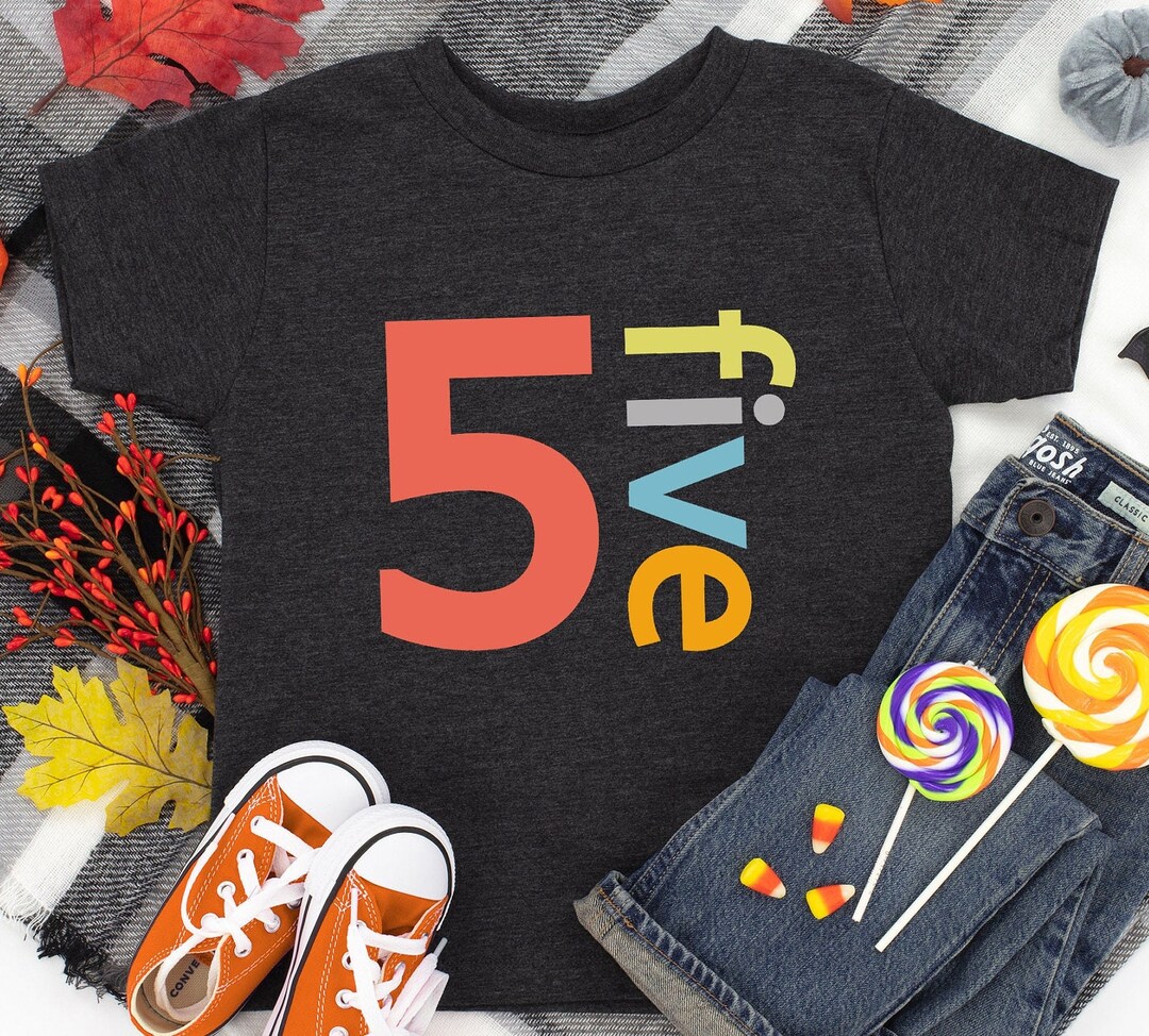 5th Birthday Shirt, 5th Birthday Outfit, Five Birthday Shirt, Fifth ...