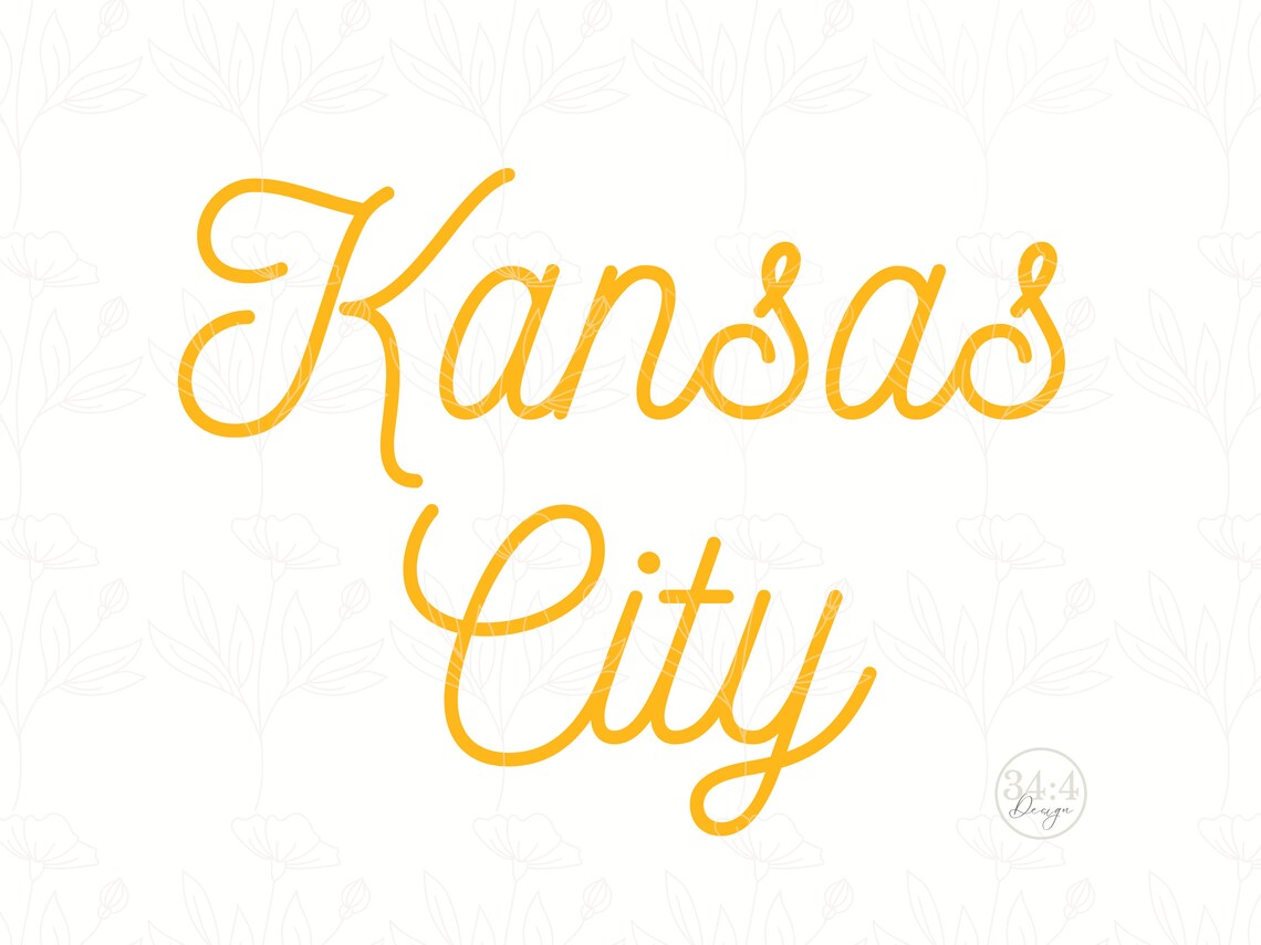 Script Kansas City SVG Cursive Kansas City Kansas City SVG - Etsy