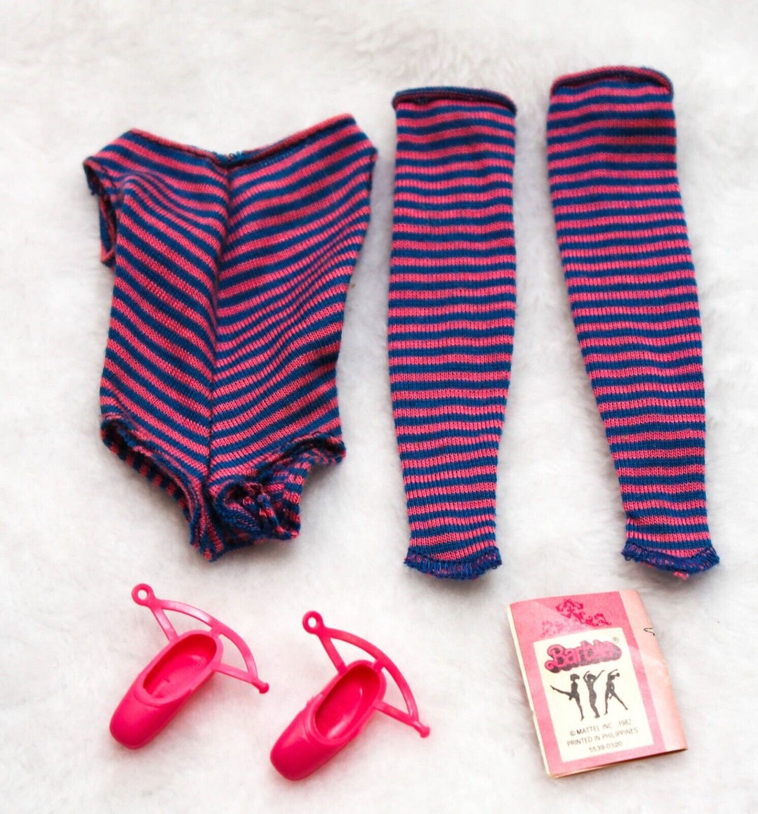 Vintage Barbie Fashion Fantasy 5539 Stripes for Stretching Outfit 1982 ...
