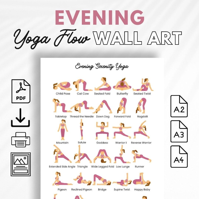 Yoga Poster Flow - Etsy UK