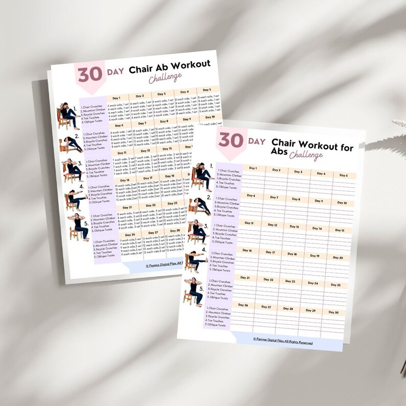 30-day Chair Ab Workout: Seated Core Exercises for Seniors (digital ...
