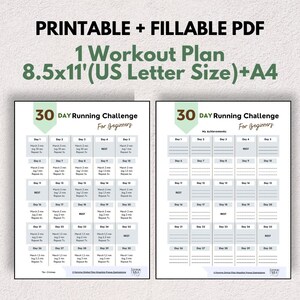 30-day Running Challenge for Beginner, Jogging Schedule, Run Every Day ...