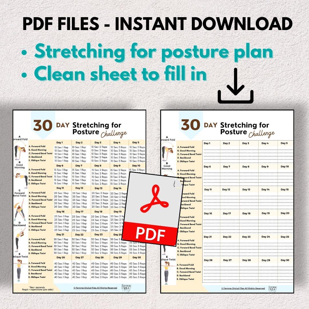 30-day Poor Posture Challenge, Spine Correction Exercise, Hunch Fixing ...
