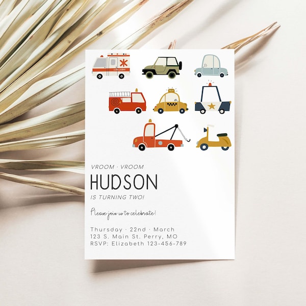 Tow Truck Party Invitation - Etsy