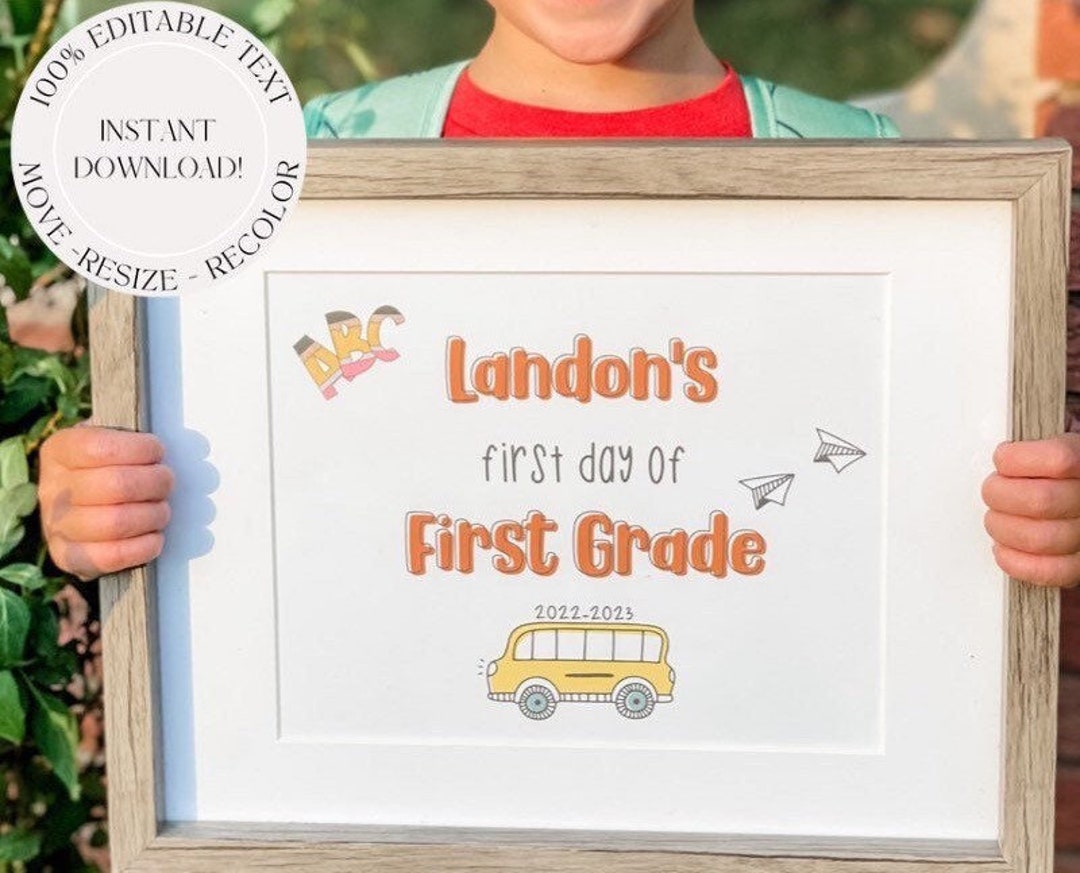 Last Day of School Sign Printable, Editable End of School Sign, Digital ...