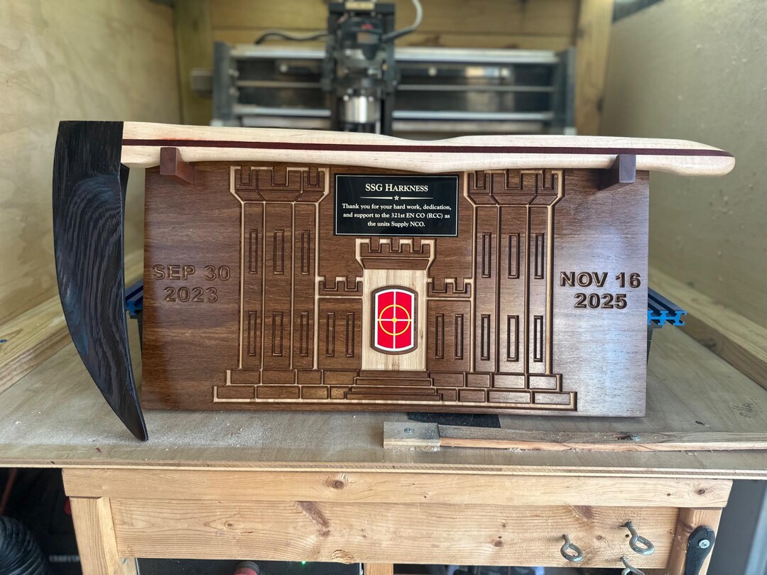 Custom Military Farewell Gift – Engraved Engineer Castle With Reaper ...