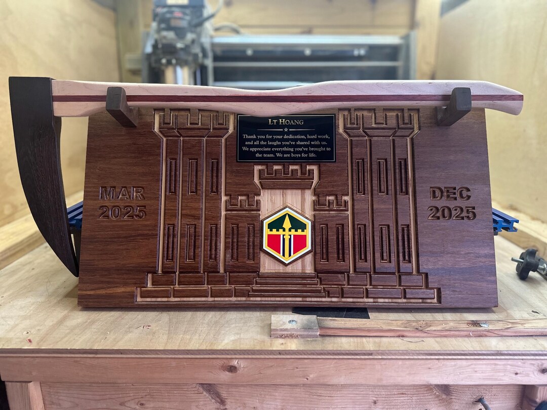 Army Engineer Retirement Plaque | Custom Military Farewell Gift ...