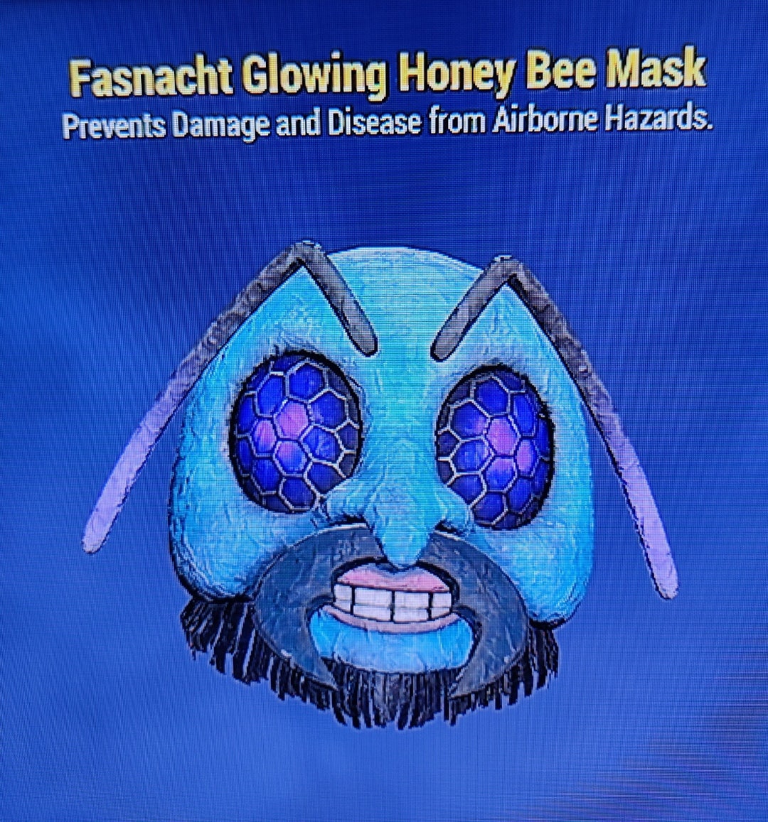 NEW Fasnacht Glowing Honey Bee Mask RARE for Fallout 76 on XBOX - Etsy