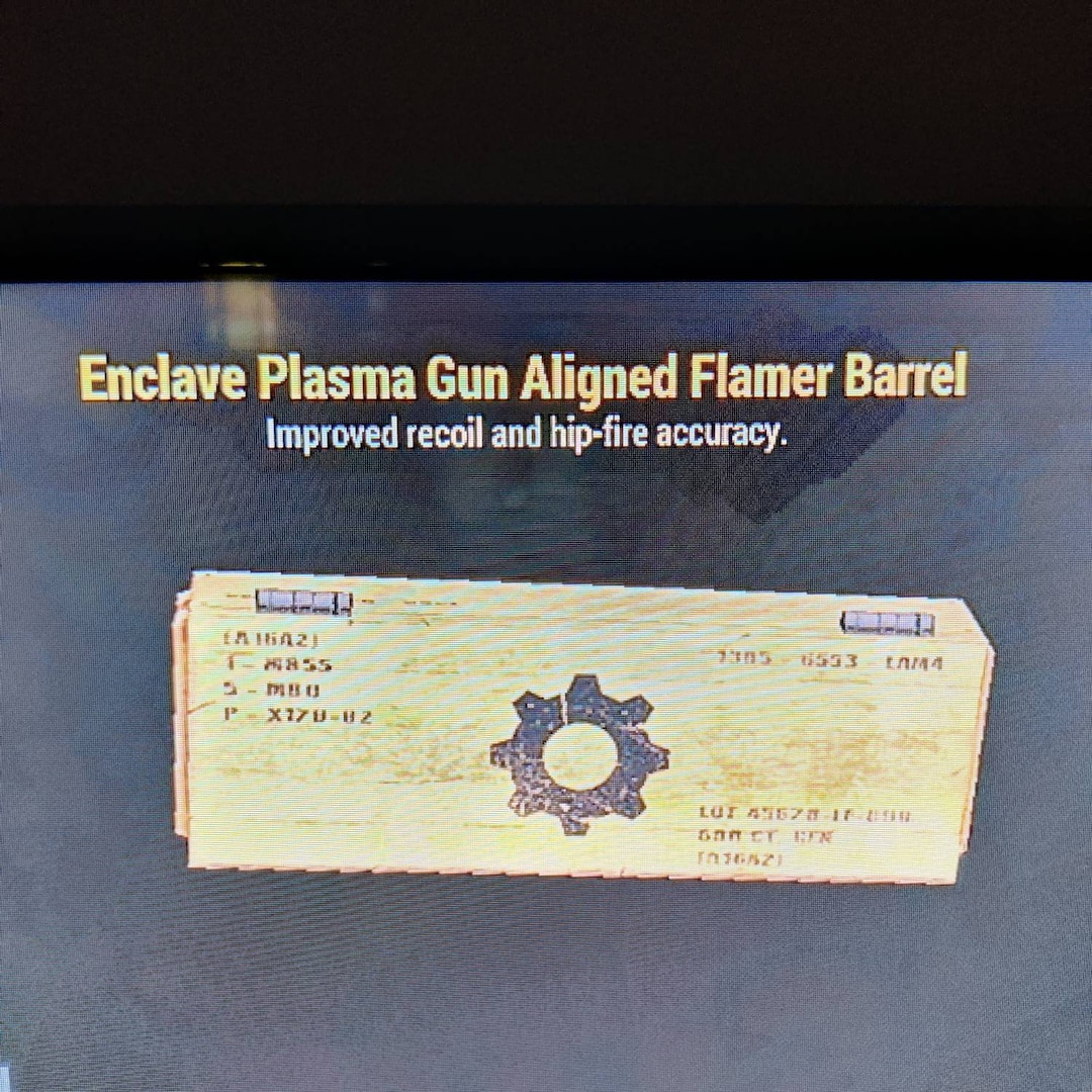 Enclave Plasma Gun Aligned Flamer Barrel Mod Fallout 76 Xbox - Etsy