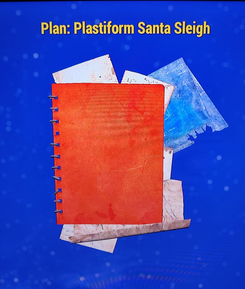 Plastiform Santa Sleigh Plan Fallout 76 on XBOX - Etsy