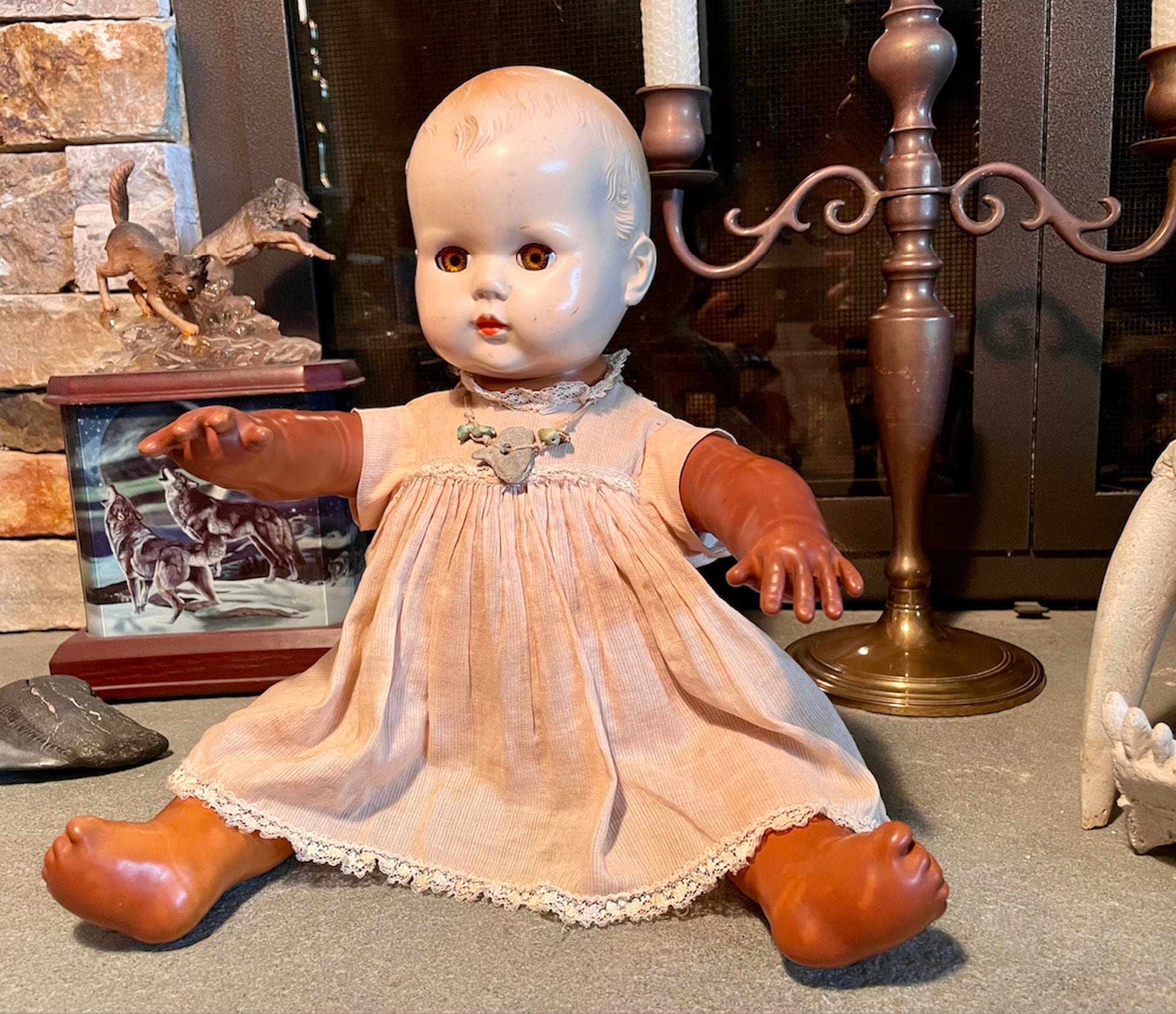 Haunted, Skin Changed Cursed Doll, 90 Year Old Vintage Creepy Doll W ...