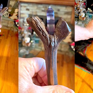 Kids Amethyst Crystal Witch / Wizard Staff, Purple Crystal Ren Fair ...