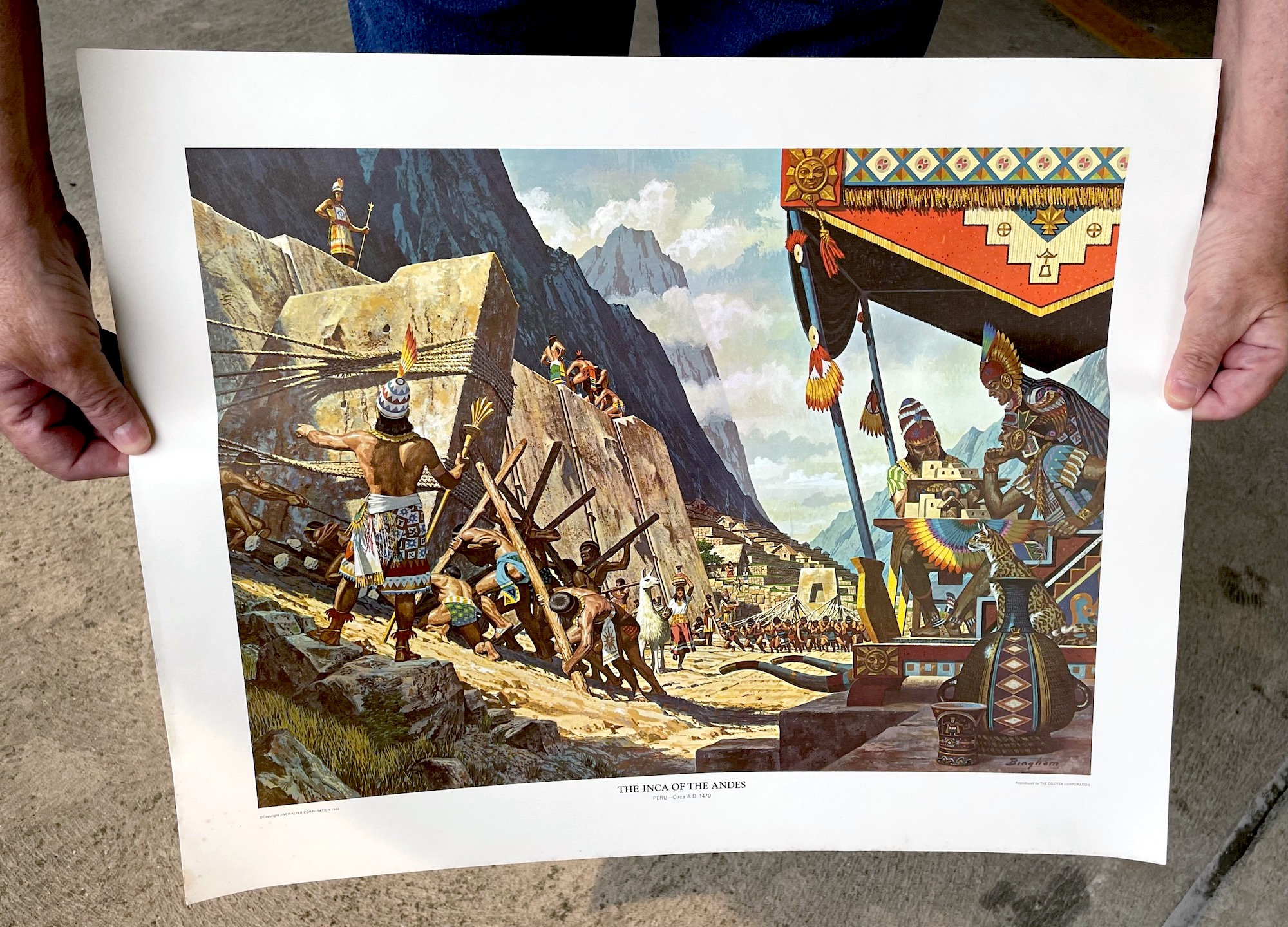 Inca of the Andes, Peru: Vintage Ollantaytambo Poster, 1470 AD Incan ...