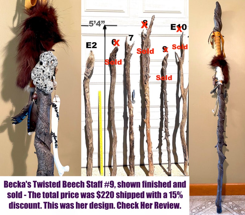 Wizard Staff: 80 Made to Order Walking Staffs, A Druid, Witch or Mage ...