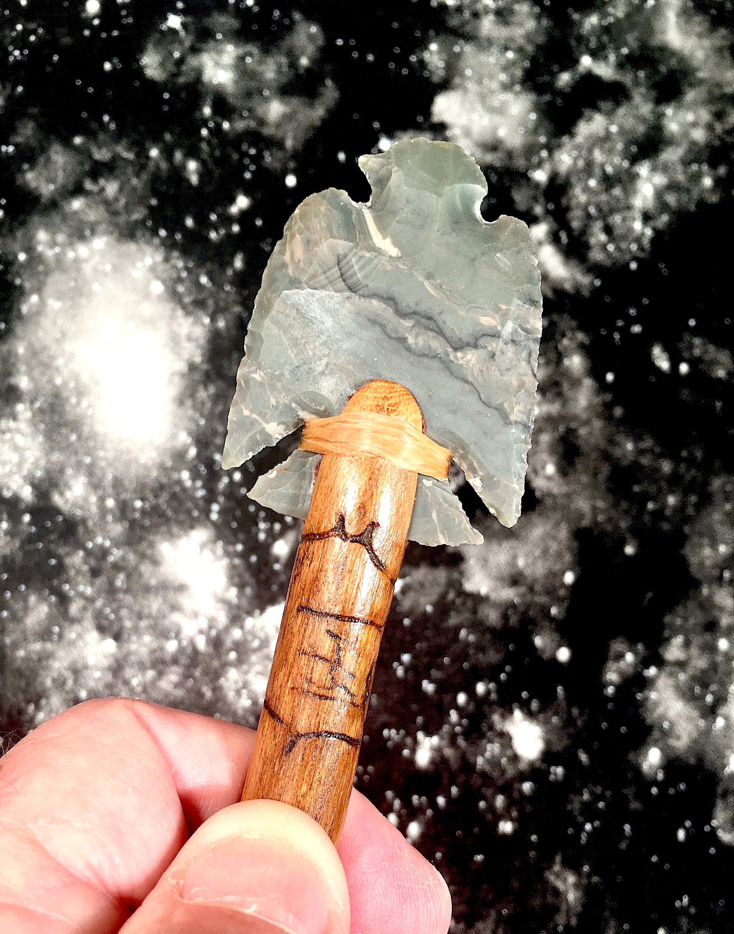 Phoenix Effigy Keppen Wand: Insect Carved Druid Wand, Wizard Wand ...