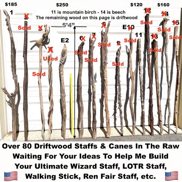 Wooden Cosplay Staff - Etsy UK