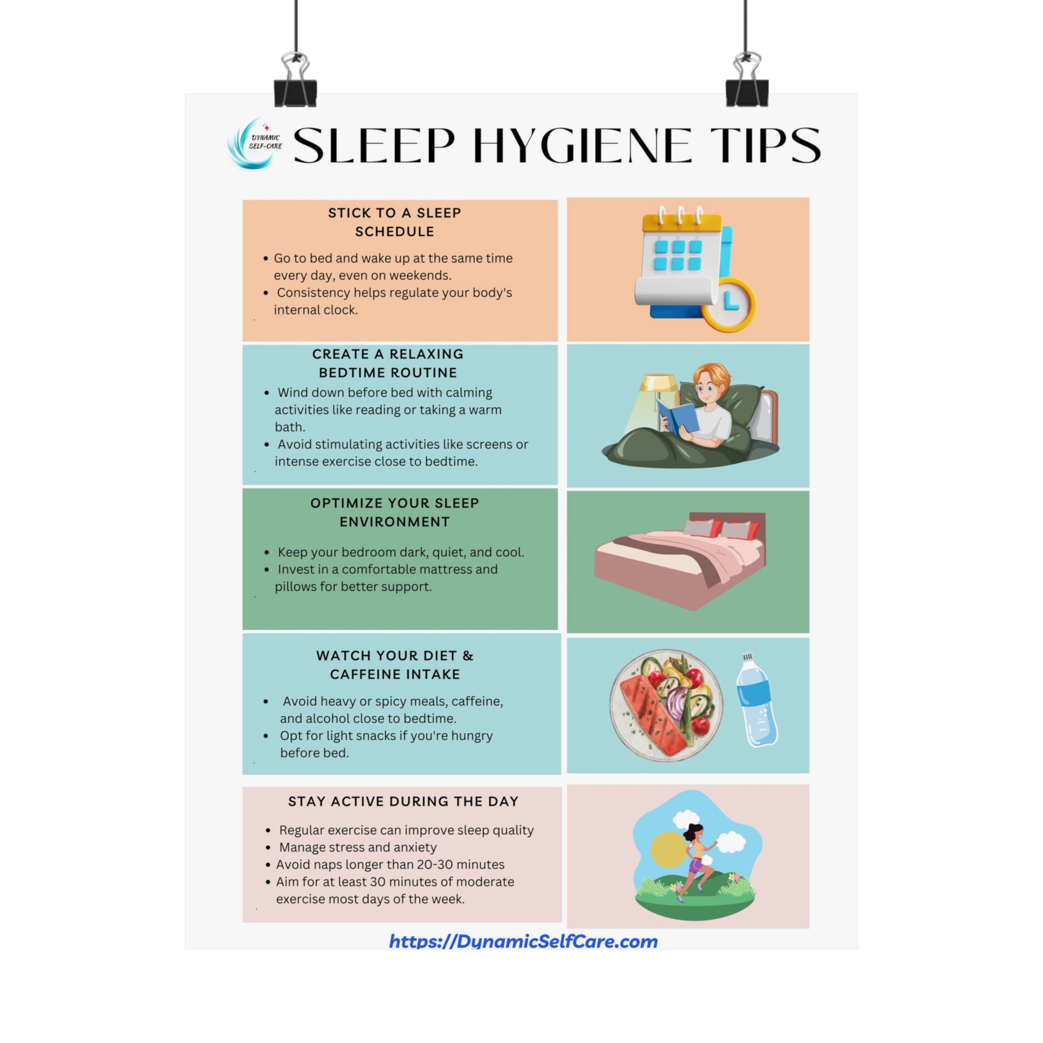 Sleep Hygiene Tips Educational Self-care Matte Vertical Posters - Etsy