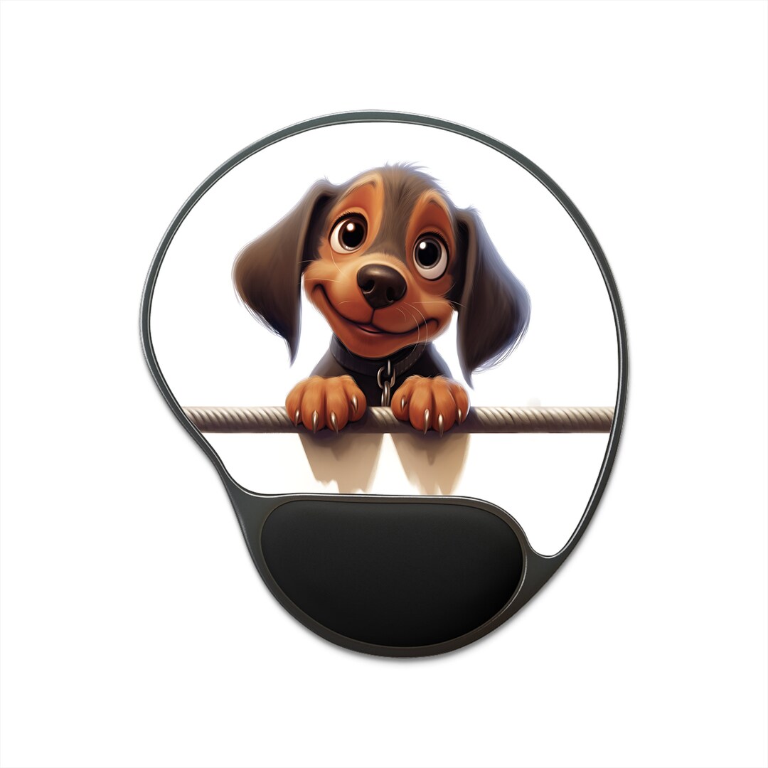 Adorable Dachshund Puppy Ergonomic Mouse Pad With Wrist Rest - Etsy