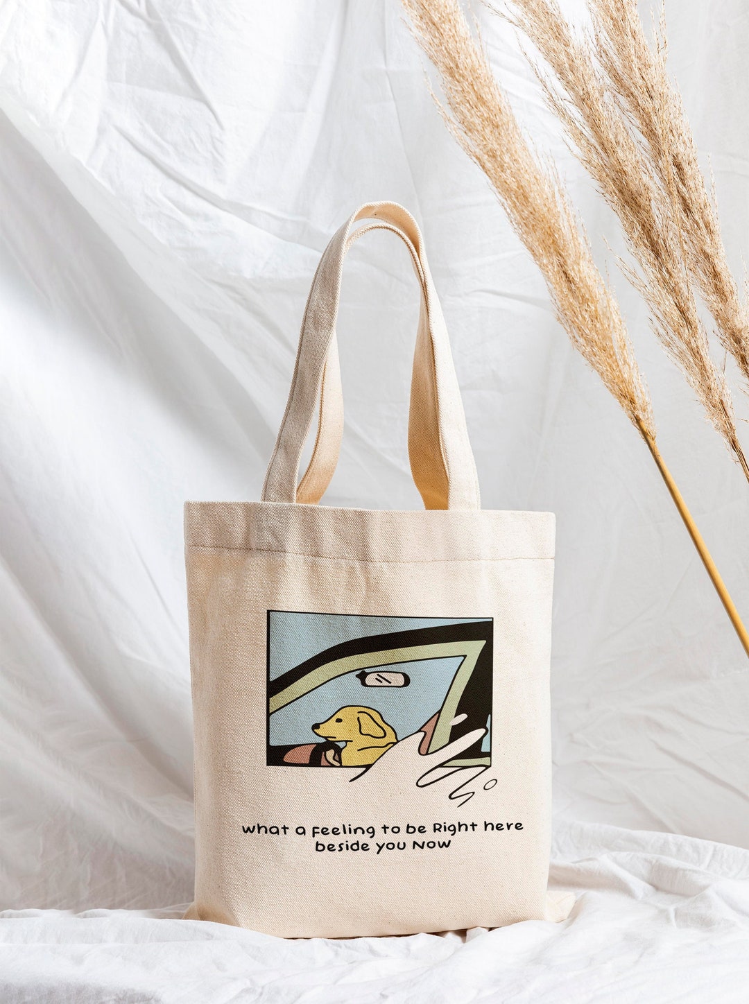 What a Feeling Dog Meme Canvas Tote Bag Sarcastic Dog Meme - Etsy