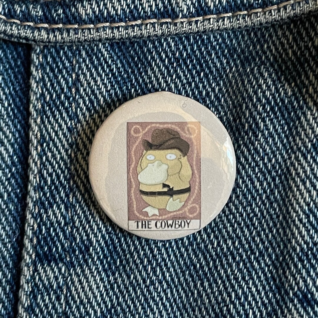 Psyduck Cowboy Tarot Card Pin - Etsy