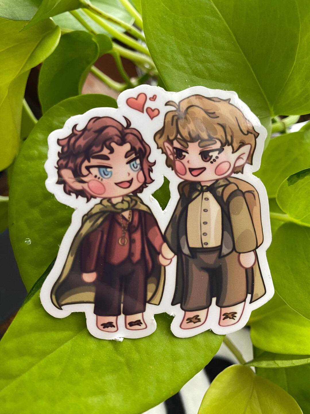 Frodo & Sam Chibi Sticker - Glossy LOTR Fanart - Etsy