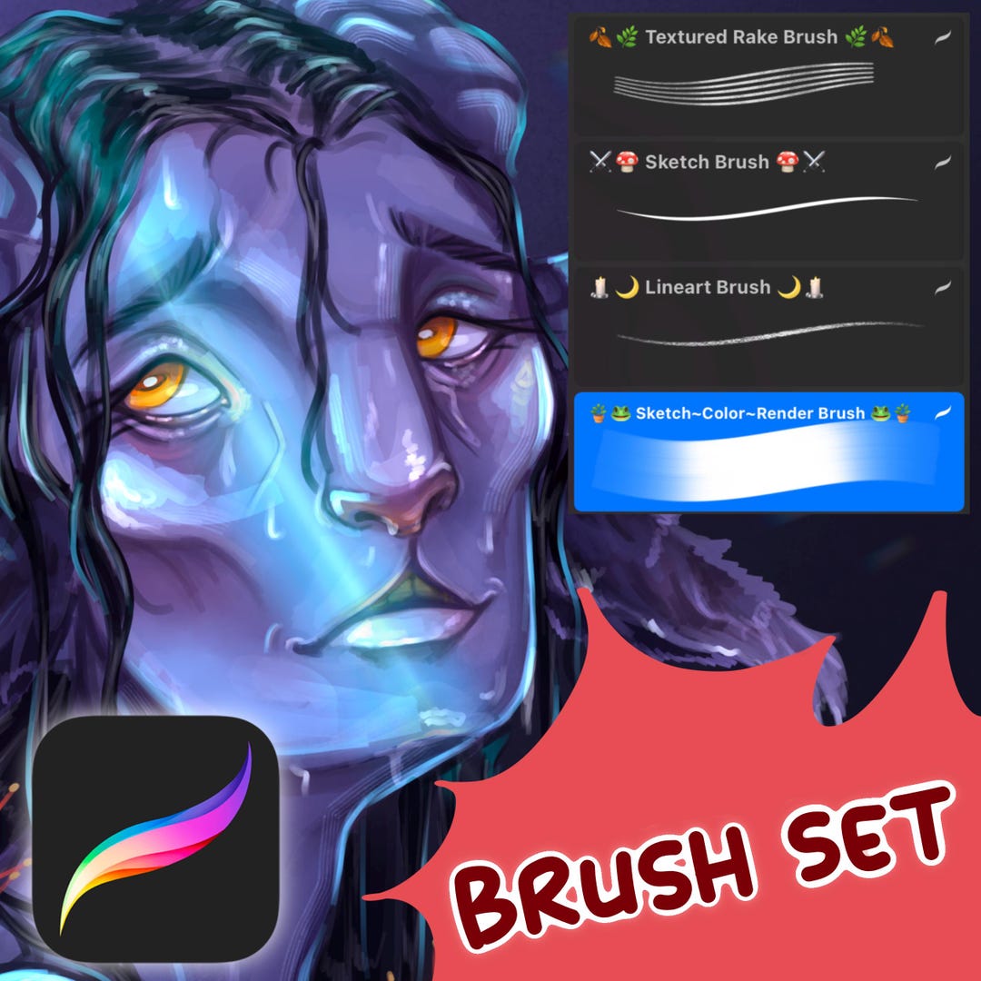 Artfullyfaith Procreate Brush Set Textured Lineart Brushes for ...