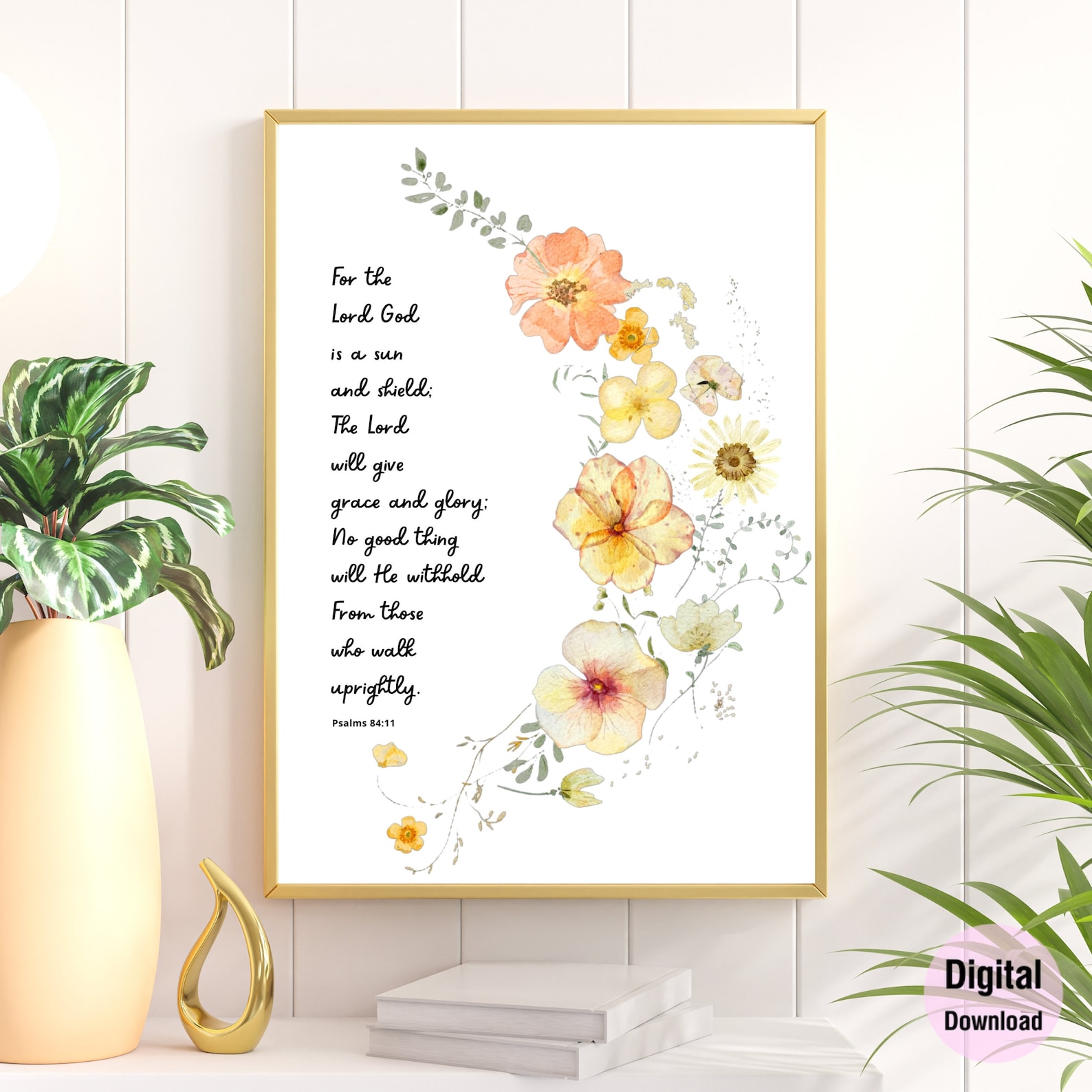 Psalms 84:11 NKJV & KJV - Bible Verse Printable Wall Art | Digital ...