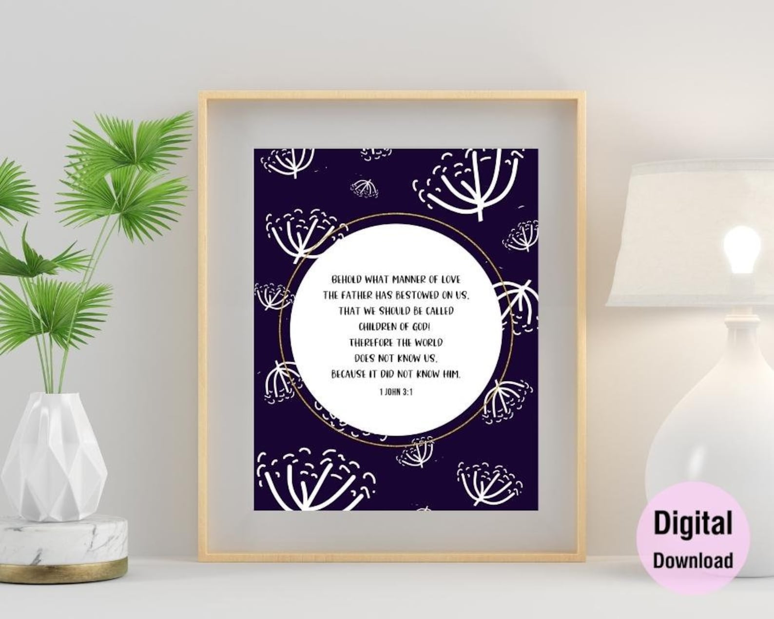 1 John 3:1 NKJV & KJV Bible Verse Printable Wall Art Home | Etsy